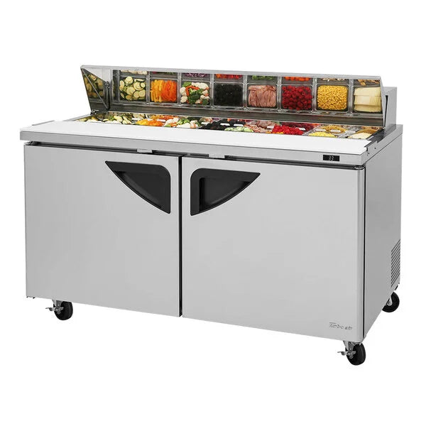 Turbo Air TST-60SD-N 60" Super Deluxe 2 Door Refrigerated Sandwich Prep ...