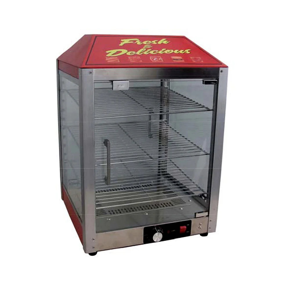 Two Door Warmer and Merchandiser for Cooked Foods Display for Service