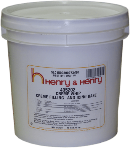 Henry & Henry Marshmallow Creme Whip filling and Icing Base- 18 pounds ...