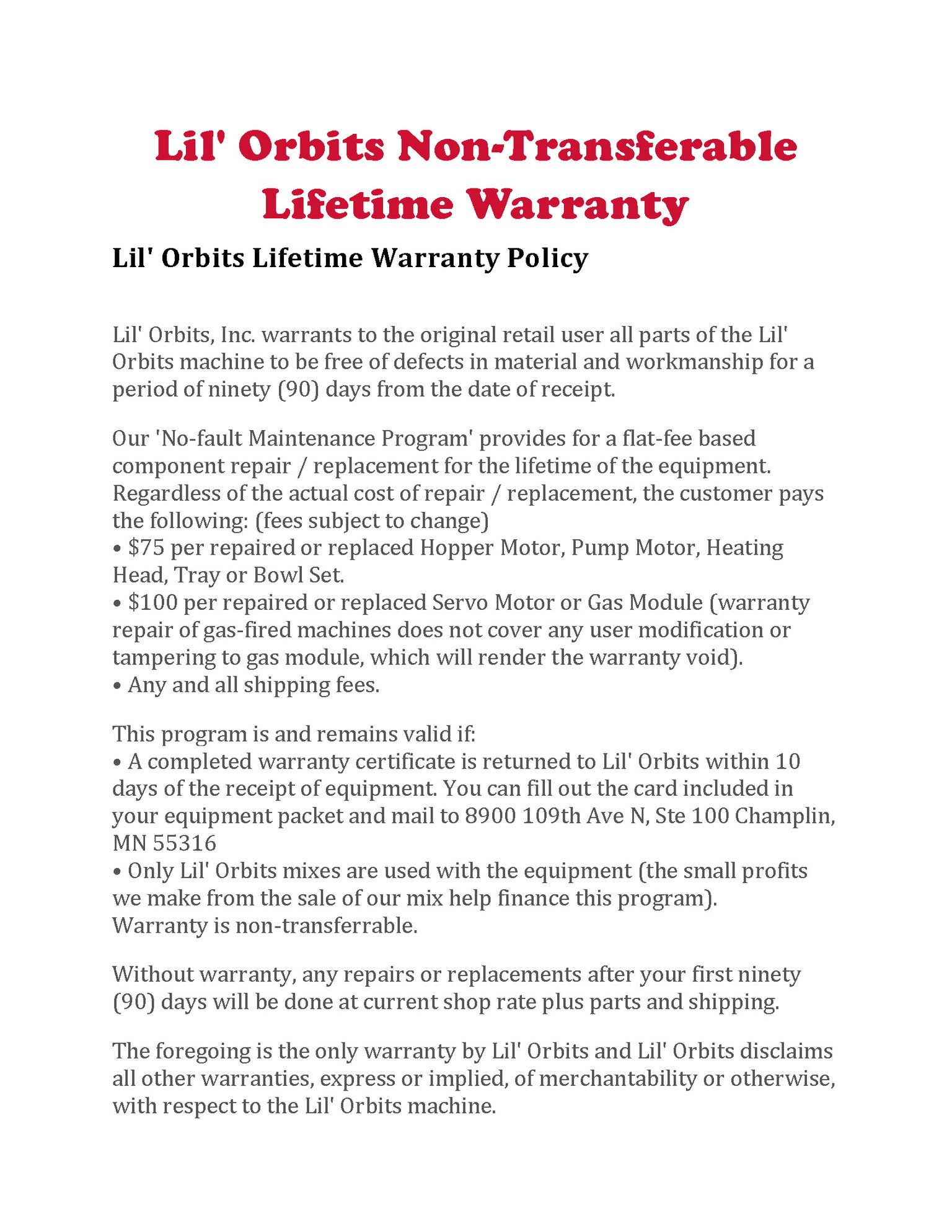 Lil' Orbits | Donut-Equipment.com