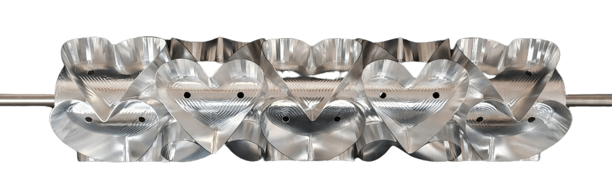 3.82” x 4" heart donut cutter 6 across Rotary Cutter for Machine Use ...