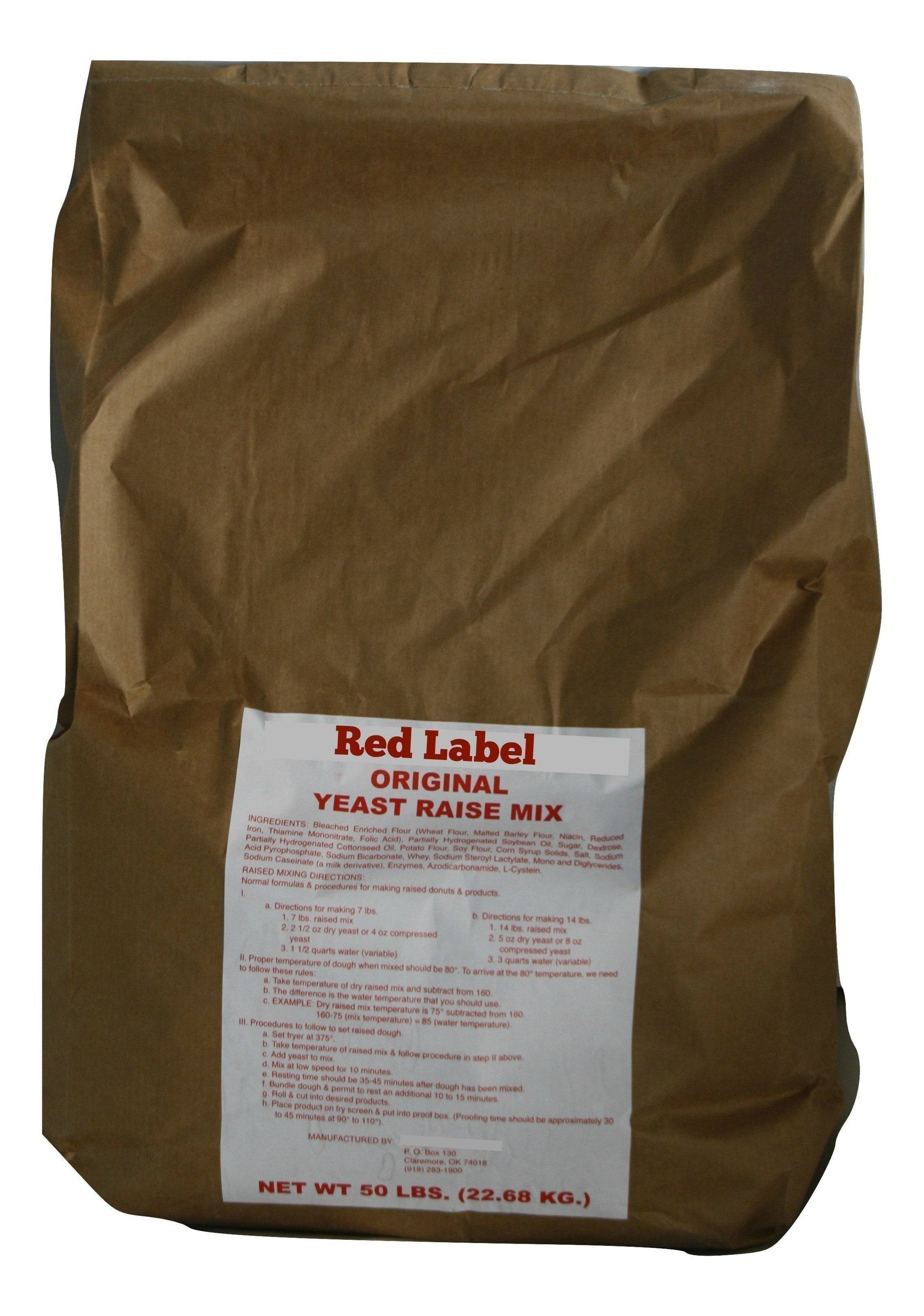 Bulk Red Label Raised Donut Mix- 40 Bag Pallet